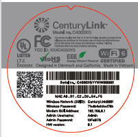 C4000 Modem Setup | CenturyLink